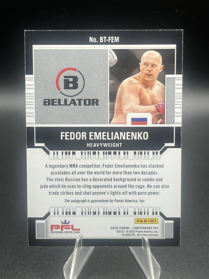 2025 Panini Contenders PFL Fedor Emelianenko Bellator Ink Auto SSP #'d ...