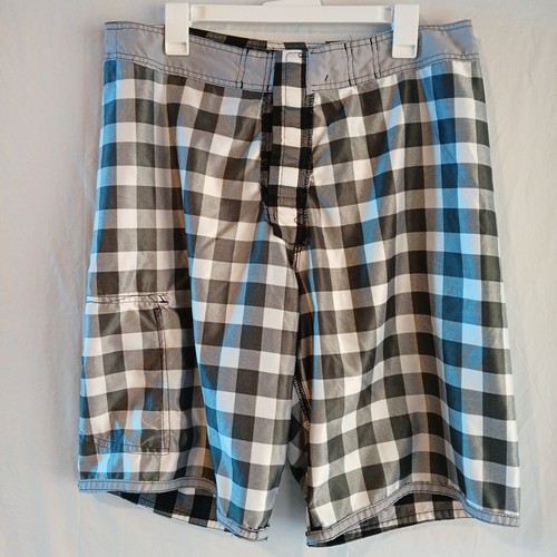 Point Zero Mens Size L Black White Board Swim Surf Swim Shorts Trunks ...