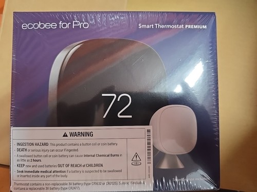 Ecobee For Pro EB-STATE 6P-01 Smart Thermostat Premium - Black New ...