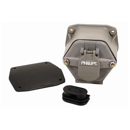 Phillips Industries 16-7709-28 Trailer Receptacle Socket 7 Way, 28 Pin ...