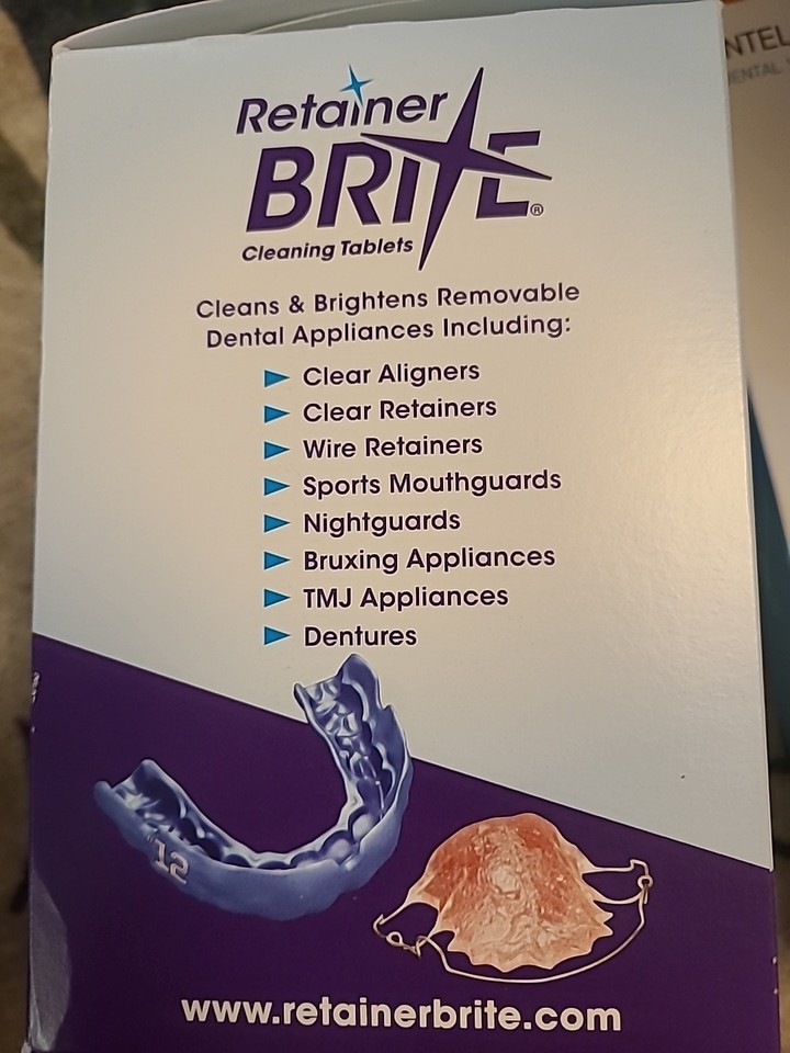 Retainer Brite Cleaning Tablets for Retainers - 120 Tablets/ 4 Mo ...