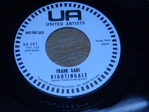 45RPM, FRANK GARI. BE MY GIRL / NIGHTINGALE. VG+ TEENER. | eBay