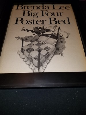 Brenda Lee Big Four Poster Bed Rare Original Promo Poster Ad Framed! | eBay