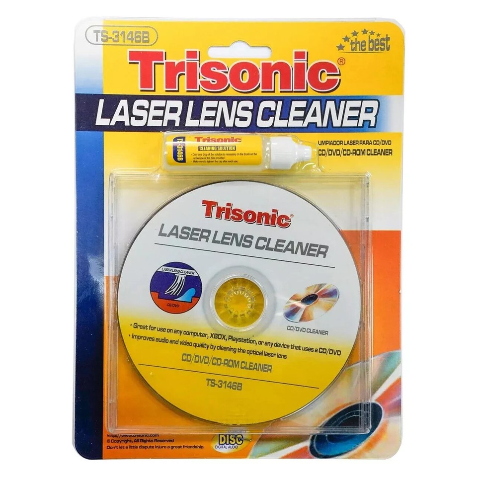 LASER LENS CLEANER Cleaning Disc w/Fluid for CD DVD Blu-Ray Player Xbox ...