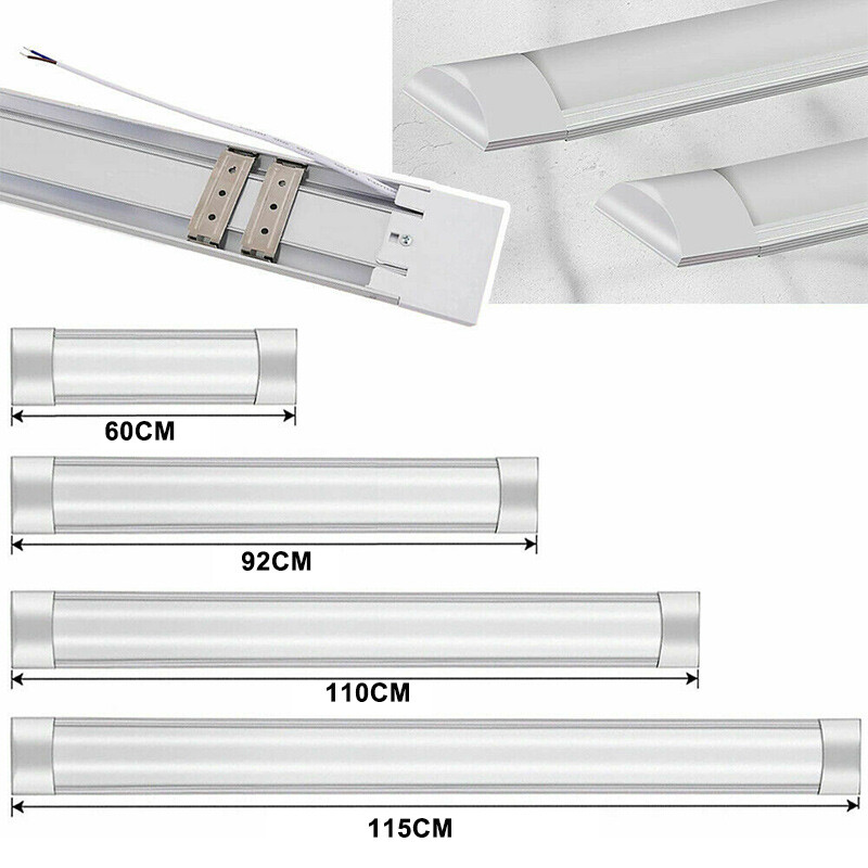 1-10 LED Slim Ceiling Batten Tube Light 60CM 90CM 120CM Linear Fluro ...