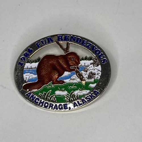 Vintage 1986 Fur Rendezvous Anchorage Alaska Pin Beaver | eBay