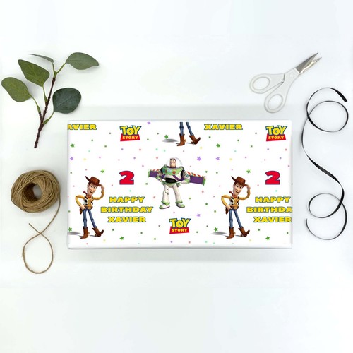 Personalised Toy Story Disney Wrapping Paper, Birthday Wrapping Paper ...