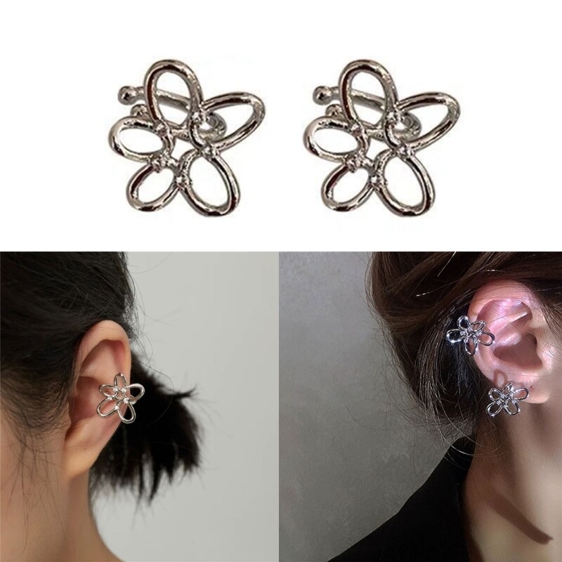 Flower Ear Cuff Vintage Earring Clip Earrings Women Earrings Punk Rock Earcuff | eBay