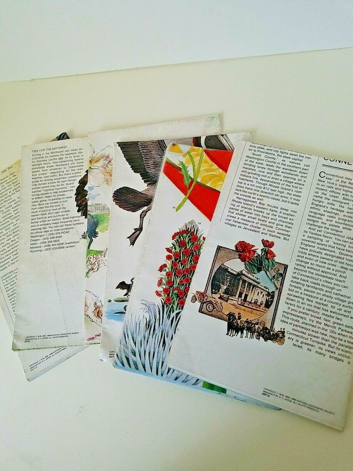Vintage National Geographic Close Up USA Maps 1988 Lot Of 6 | eBay