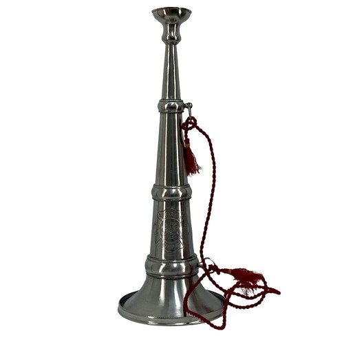 Old Firefighter Fire Parade Horn Trumpet or Bugle Brushed Satin Nickel ...