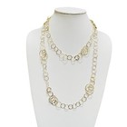 Joya HSN Gold Plated Necklace Belt Golden Circular Chain Link Long 47 ...