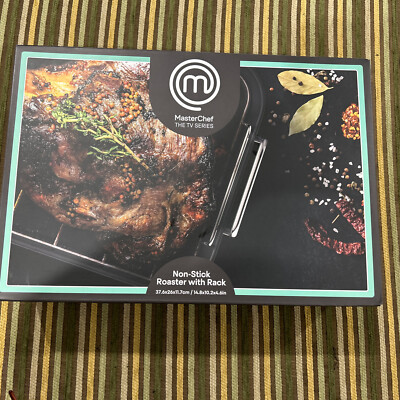 Coles MasterChef ILAG Swiss tech non-stick roaster with rack, 37 ...