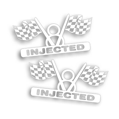 2X Fuel Injected Injection Decal Engine Decal for Hilborn Kinsler Hot ...