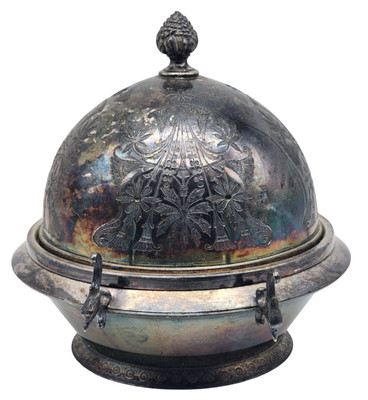 Butter Dishes - Silver Plate Dome Butter Dish