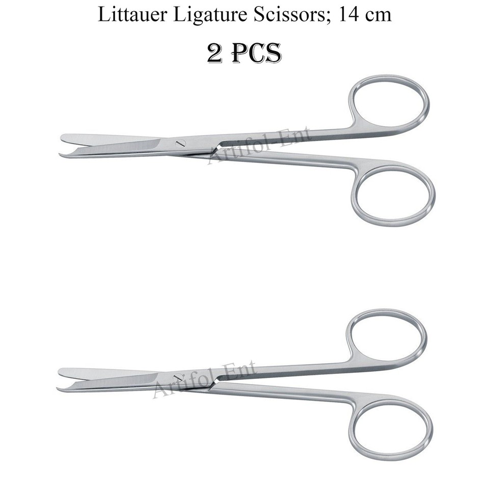 Littauer Ligature Suture Stitch Scissors 14 cm 5.5" Premium Grade 2 Pcs ...