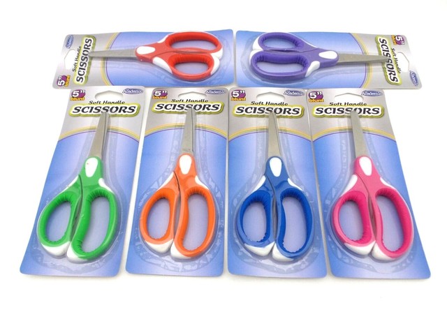 Its Academic Soft Handle 5 Inch Blunt Kids SS 5" Scissors With Eraser ...