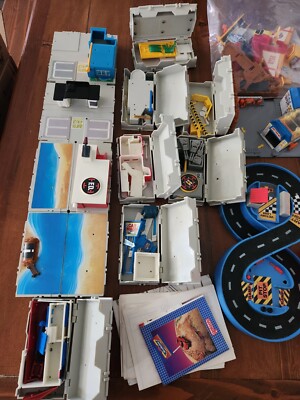 HUGE LOT 13+ Vintage Galoob Micro Machines Folding Playsets Large Car ...