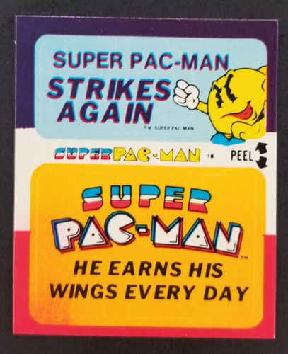 Pac Man 1982 Video Arcade Game Fleer Sticker Card (NM) | eBay