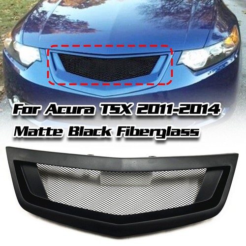 1x Front Bumper Grille Mesh Grill For Acura TSX 2011-2014 Matte Black ...
