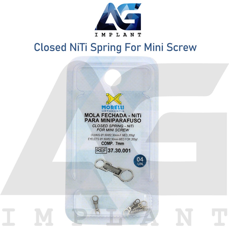 Closed NiTi Coil Spring Mini Screw Eyelets 7mm W/Eyelets Orthodontic ...