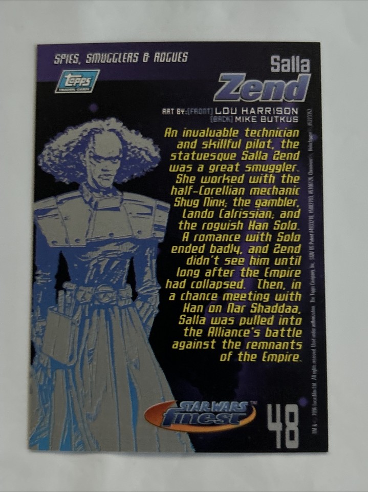 1996 Topps Finest Chromium Star Wars #48 SALLA ZEND | eBay