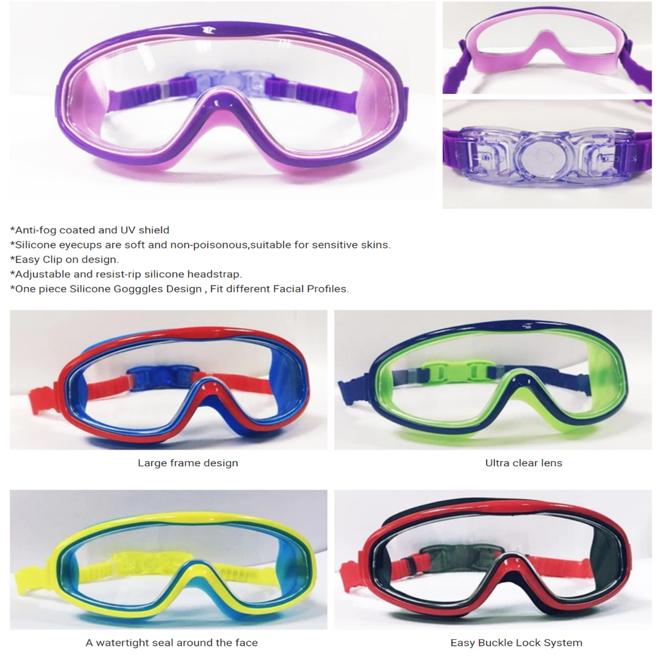Swim Mask - 2 Pack Swim Goggles Mask For Kids - Adjustable One Size ...