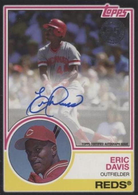 2018 Topps - 1983 Topps Design Autographs Eric Davis #83A-ED Black /99 ...