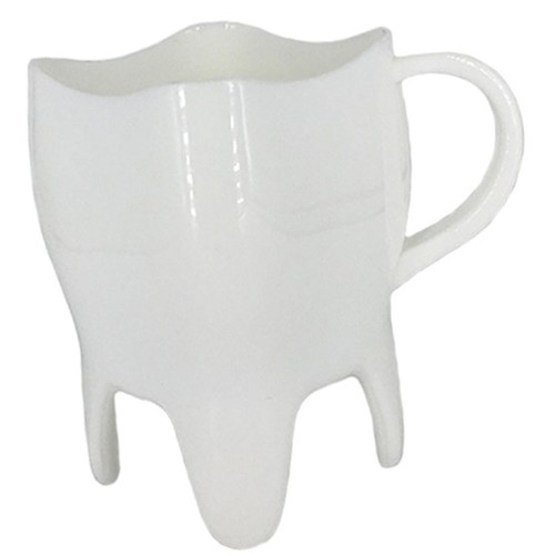 1x Dental Tooth Shaped Plastic W/ Handle Coffee Mug for Anniversary ...