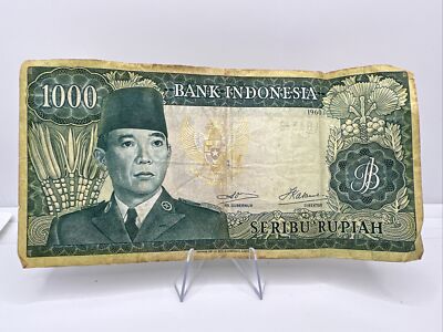 Indonesia 1960, President Soekarno 1000 Rupiah Paper Bill Money | eBay