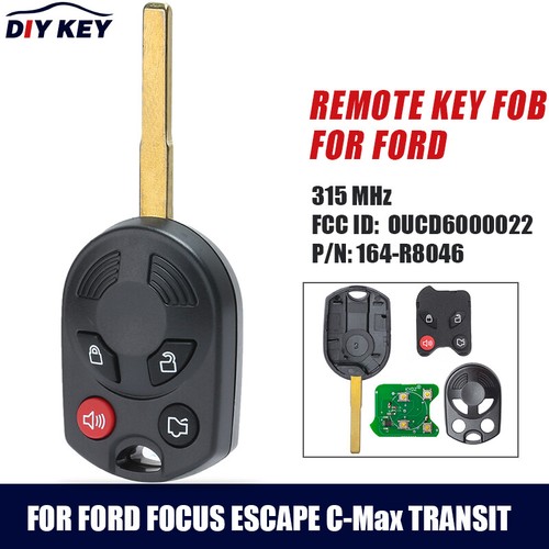 Remote Key ignition 4B 315Mhz 4D63 Chip for Ford C-Max Escape Focus ...