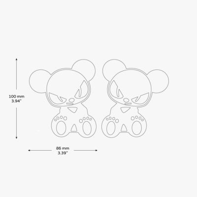 Jdm Evil Panda Bear Sticker Decal Vinyl Car Window Bumper 2pcs Evil