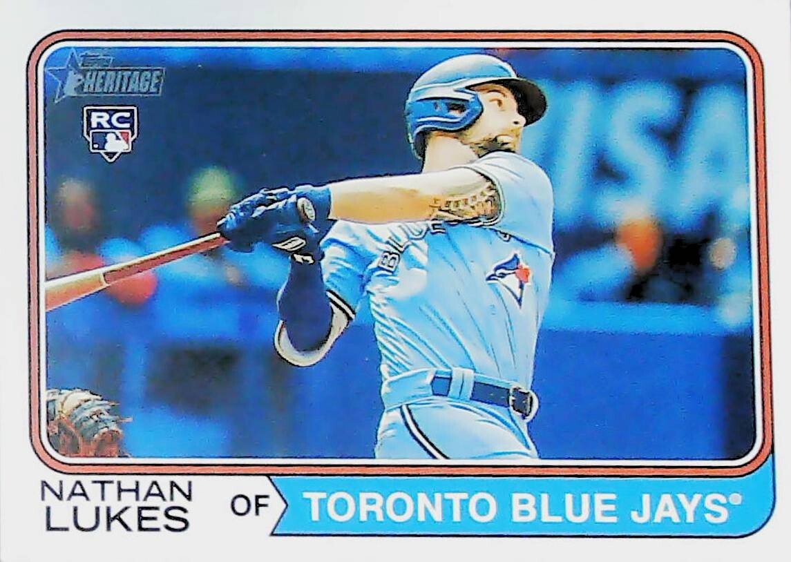 2023 TOPPS HERITAGE HIGH NUMBER #667 NATHAN LUKES ROOKIE BLUE JAYS FREE ...