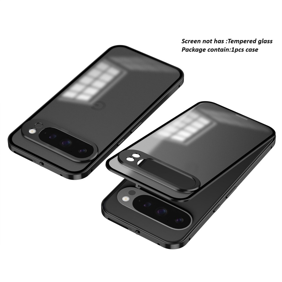 Magnetic Metal Bumper Matte PC Back case For Google Pixel 10 Pro XL 9 8 ...