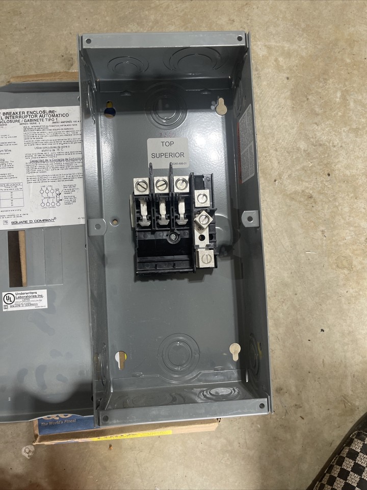QO3100BNS-SQUARE D-CIRCUIT BREAKER ENCLOSURE-100AMP-240V-3 POLE-SERIES ...