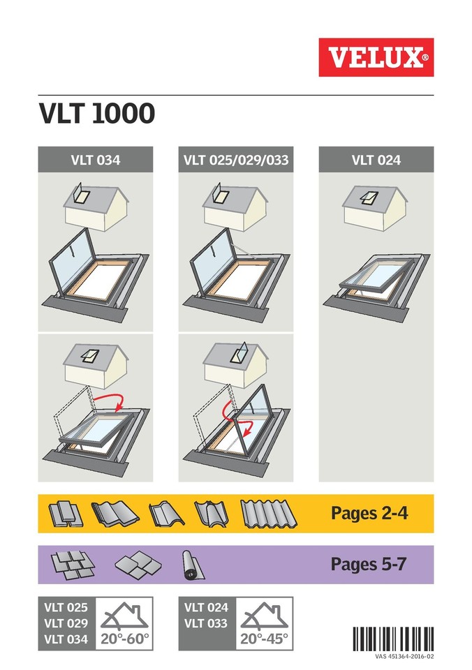 VELUX VLT Access Escape Roof Window 45x73cm Flashing Loft Skylight ...