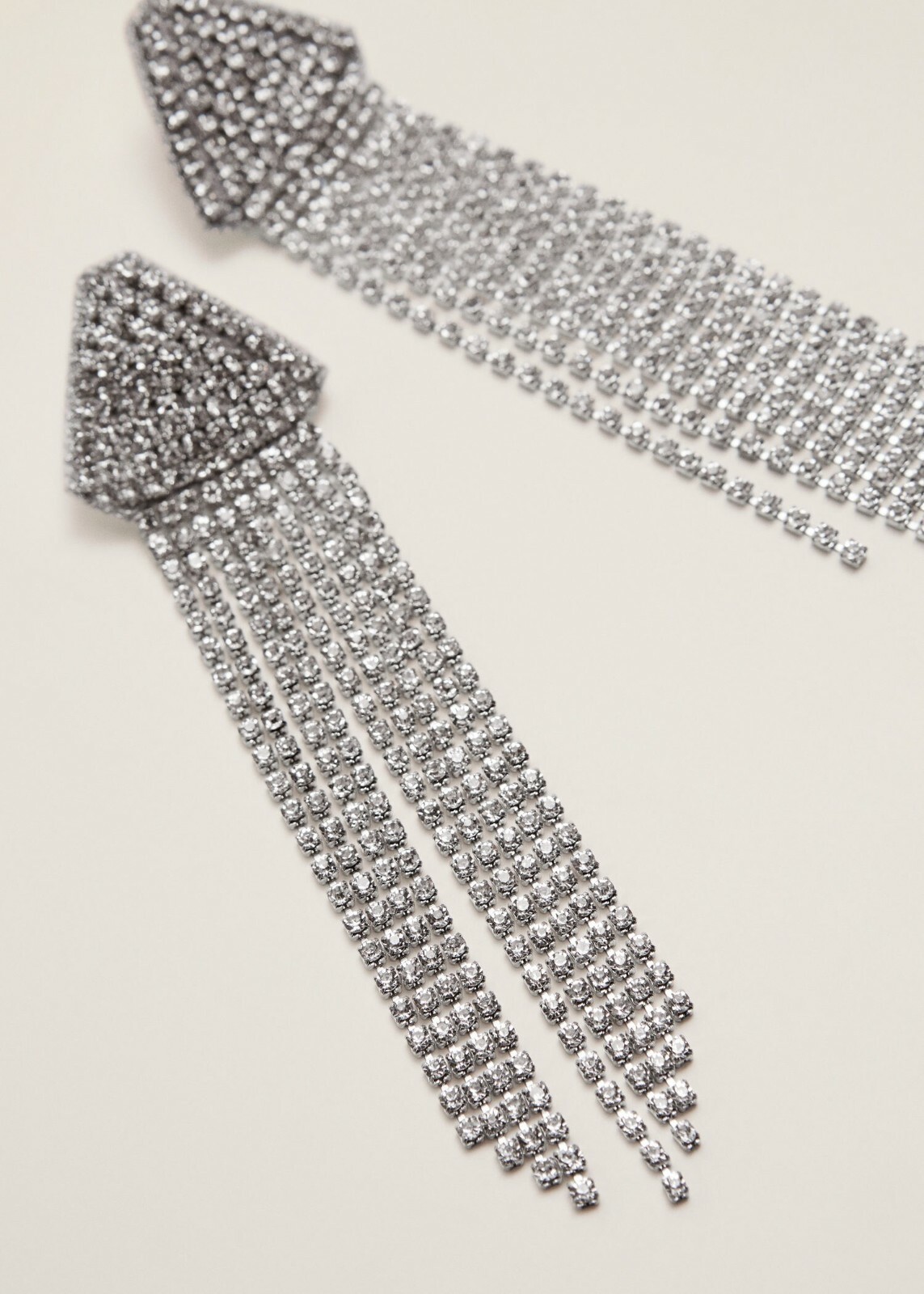 MANGO MNG JEWELRY CRYSTAL PENDANT LONG DROP EARRINGS NEW | eBay