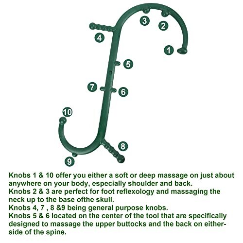 Massage Trigger Point Cane, Body Deep Tissue, Handheld Back, Neck ...
