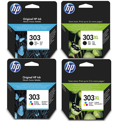 Genuine HP 303/303XL Black and Colour Ink Cartridges for Envy Photo ...