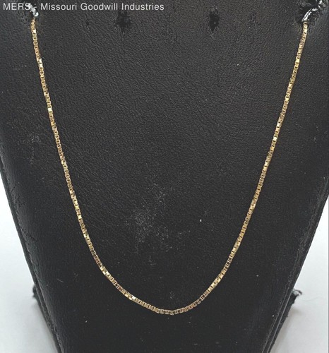 20" 14K Yellow Gold Turkish Box Chain Link Necklace - 2.40 Grams | eBay