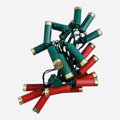 Magnum Shotgun Shell String Lights 20 pc Red Green Christmas Holiday ...