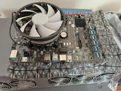 BUNDLE MOTHERBOARD B250C BTC 12XPCIE TO USB3.0 GPU SLOT LGA1151 DDR4 ...