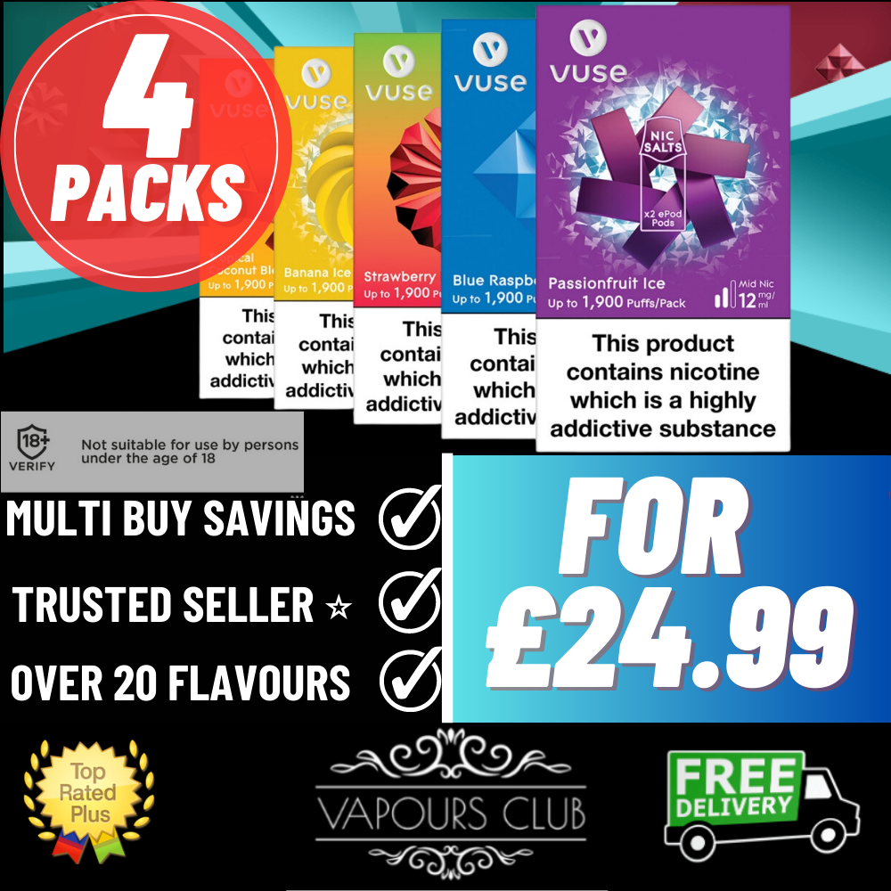 Vuse ePod VUSE Refill Cartridges | Vuse Premium Vape Pods | * 4 Packs ...