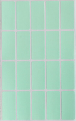 Rectangle Pastel Green Label in Various Sizes (1 ½ "x ¾ "- 3" x 2") 15 ...