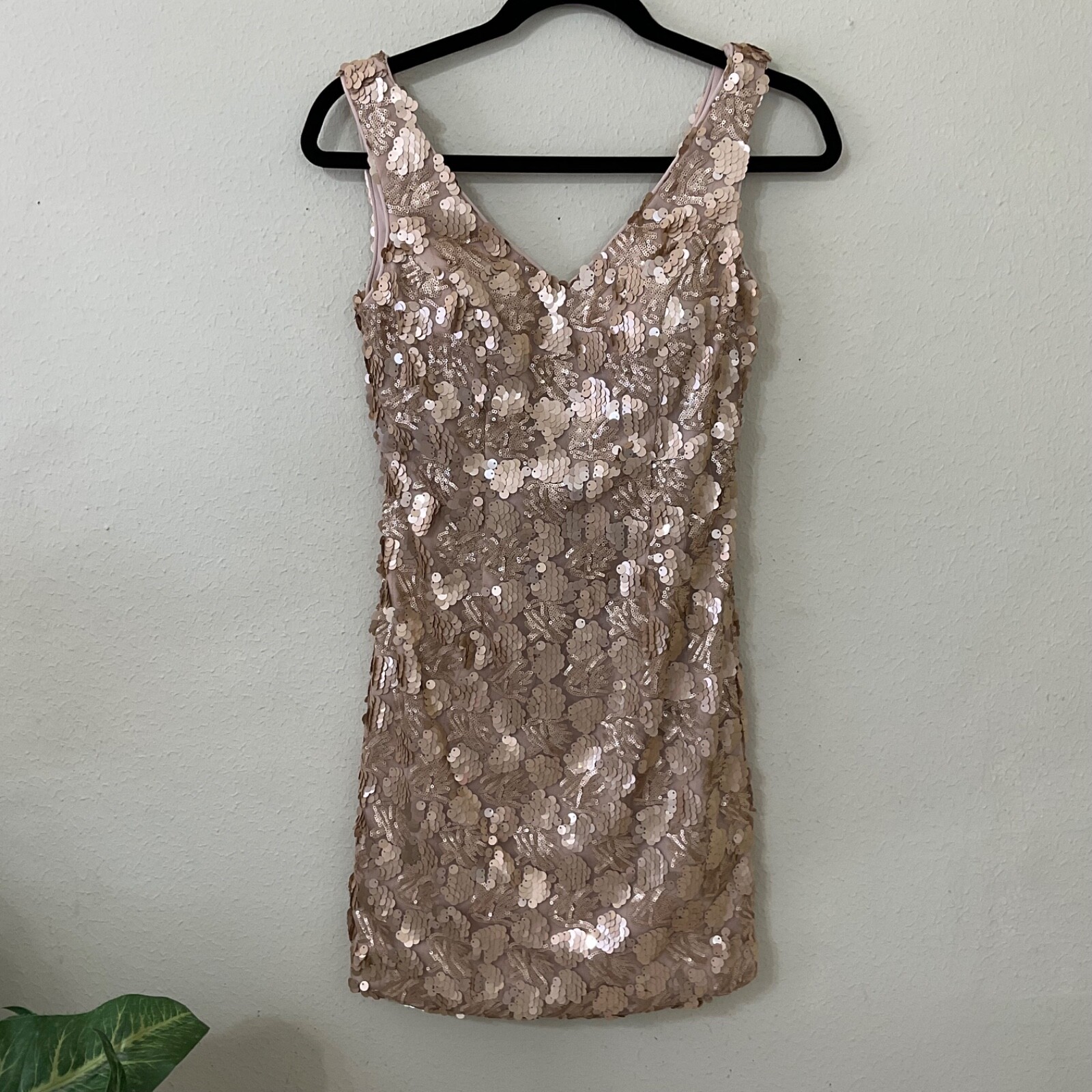 Milano Formal Gold sequin mini cocktail party dress w… - Gem