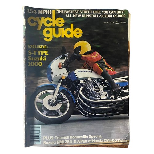 Cycle Guide Magazine July 1979 S-Type Suzuki 1000 Cover No Label GD ...