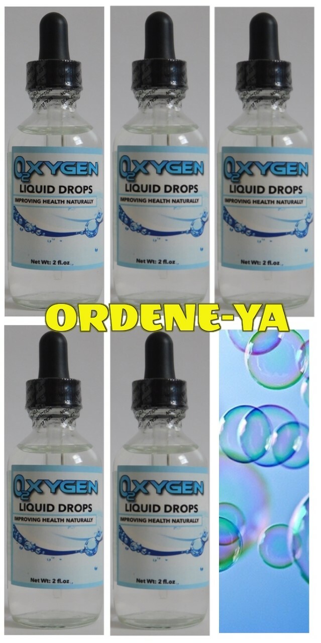 5 OXYPLUS Oxygen+ Liquid Drops 2oz Dropper Cell Stabilized Oxygen ...