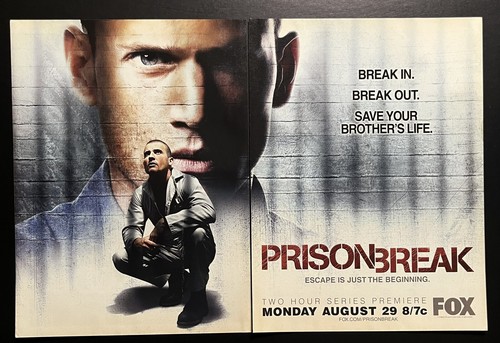 Prison Break TV Series Premiere 2005 Print Ad 16"x11" AD ONLY Wentworth ...