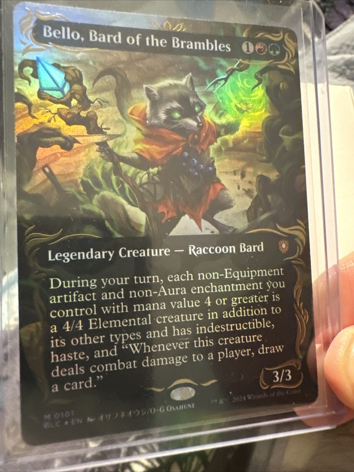 Bello, Bard of the Brambles Raised Borderless FOIL Bloomburrow MTG NM ...