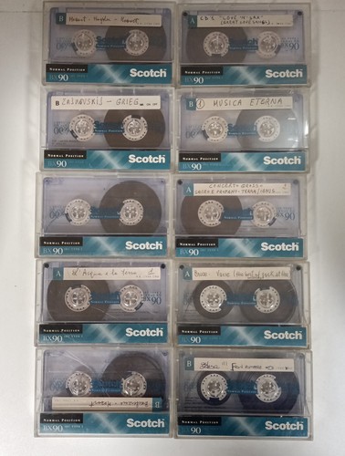 Lotto 10x SCOTCH BX 90 1993 musicassette vergini cassette tape vintage ...