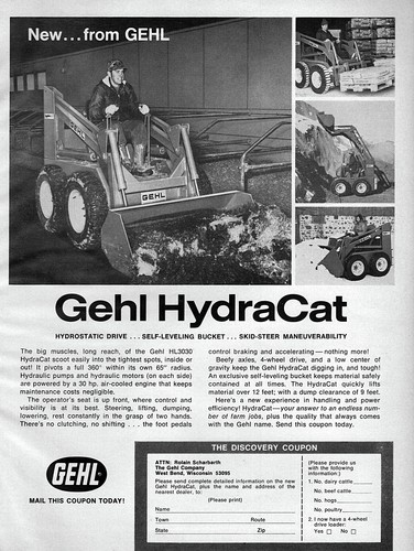 1970 Gehl Model HL-3030 HydraCat Original Print Ad | eBay